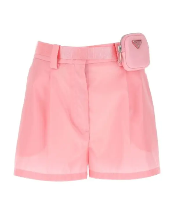 Prada Belted Pouch Shorts