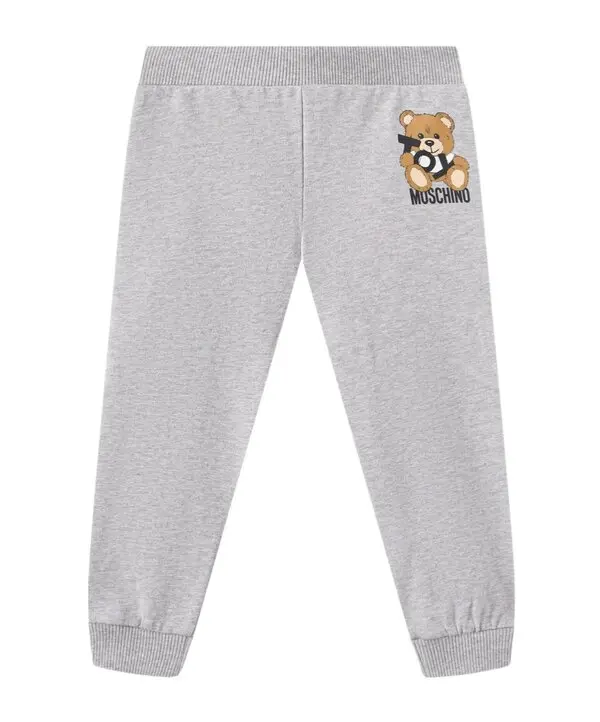Moschino Hooded Tracksuit With Bear Print - Gray