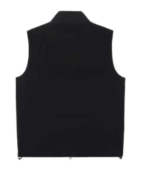 Stone Island Logo Patch Zipped Vest - Black