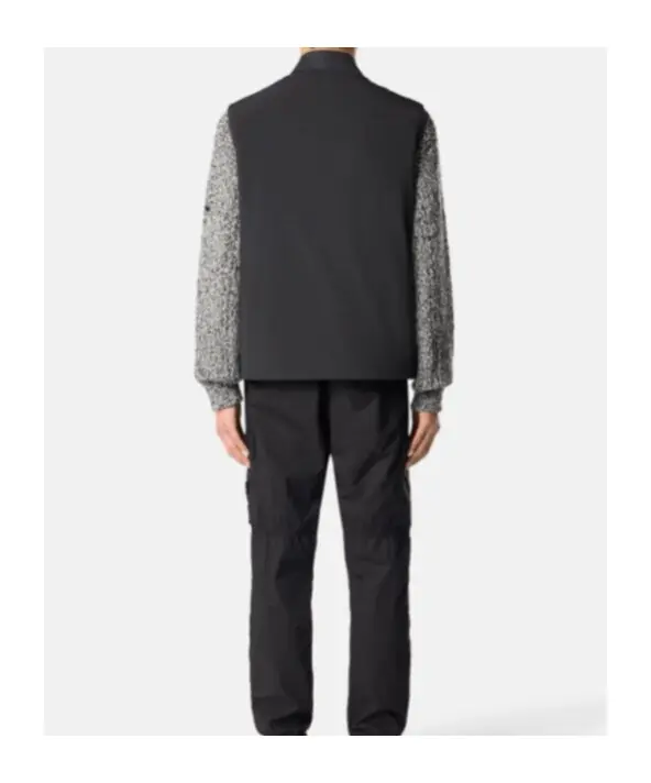 Stone Island Logo Patch Zipped Vest - Black