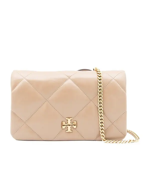 Tory Burch Kira Quilted Crossbody Bag - Nude