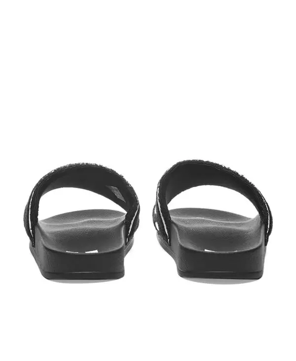 Off-White Textured Logo Strap Slides - Black