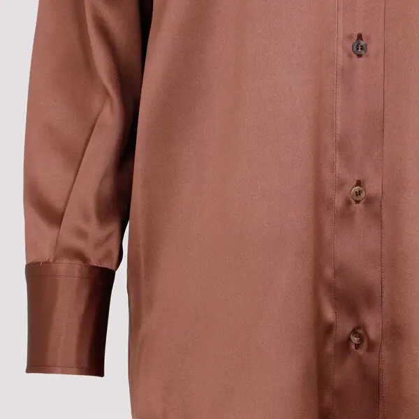Brunello Cucinelli Oversized Fit Button-up Silk Shirt