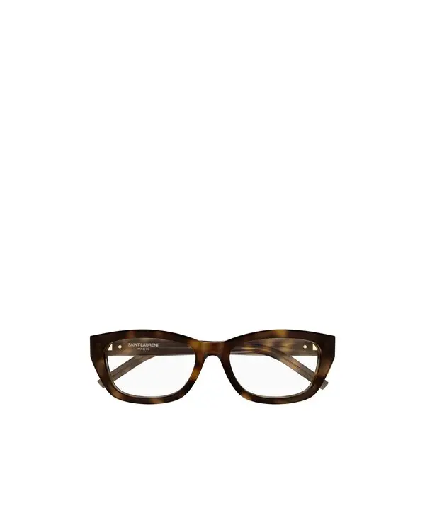 Saint Laurent Cat-eye Glasses With Logo Plaque - Black