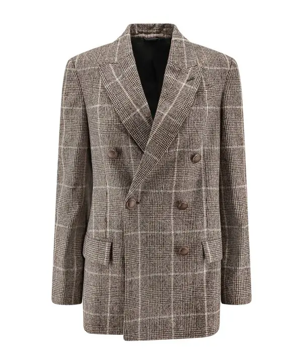Brunello Cucinelli Checked Double-breasted Blazer - Multicolor