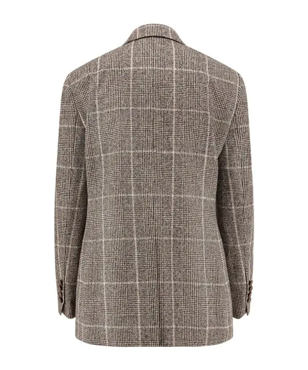 Brunello Cucinelli Checked Double-breasted Blazer - Multicolor