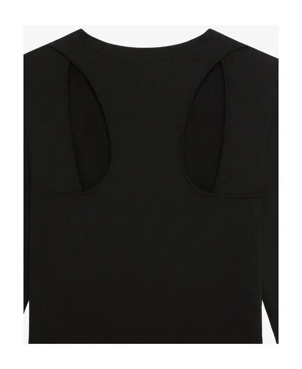 Givenchy Jersey Top With Graphic Cut-outs - Black