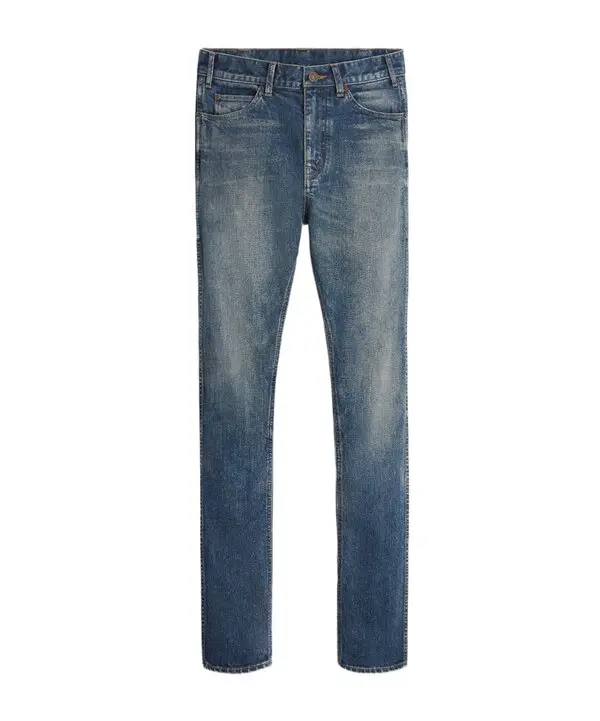Celine Skinny Jeans In Trail Wash Denim - No