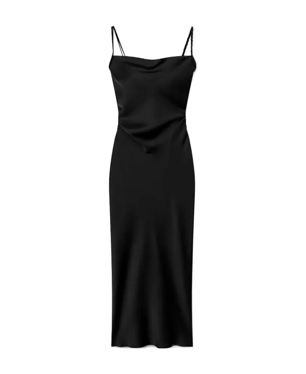 Nanushka Fiore Square Neck Satin Midi Dress
