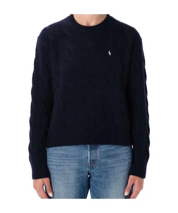 Polo Ralph Lauren Cable-knitted Jumper With Embroidered Logo
