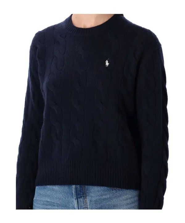 Polo Ralph Lauren Cable-knitted Jumper With Embroidered Logo