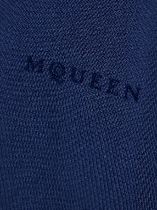 Alexander McQueen Logo Embroidered Zip-up Hoodie