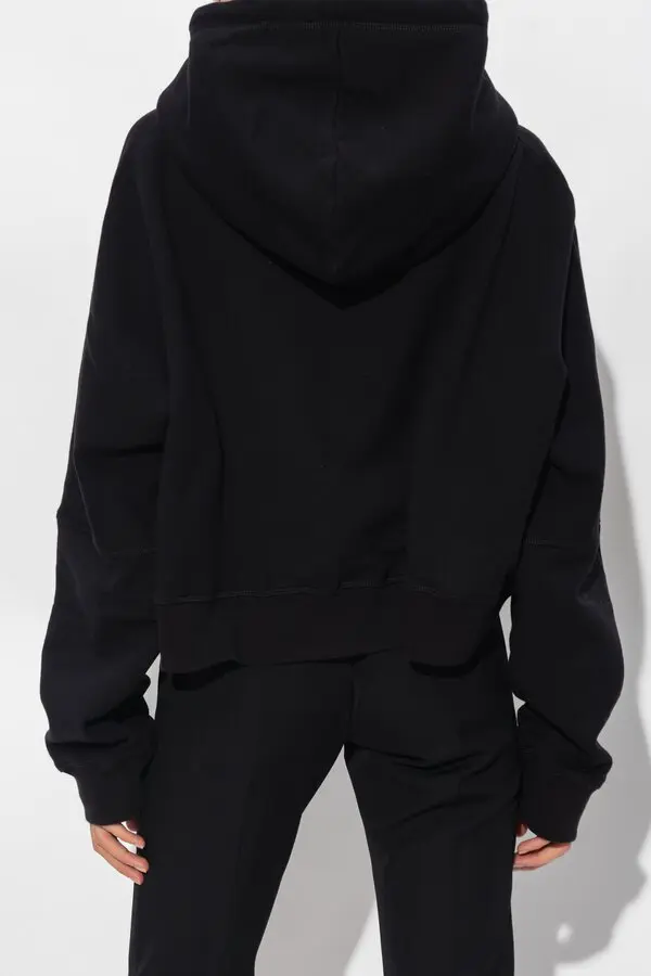 Dsquared2 Logo Printed Drawstring Hoodie - Black