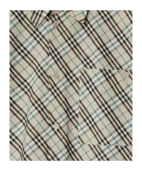 Burberry Long Sleeved Check Detailed Shirt