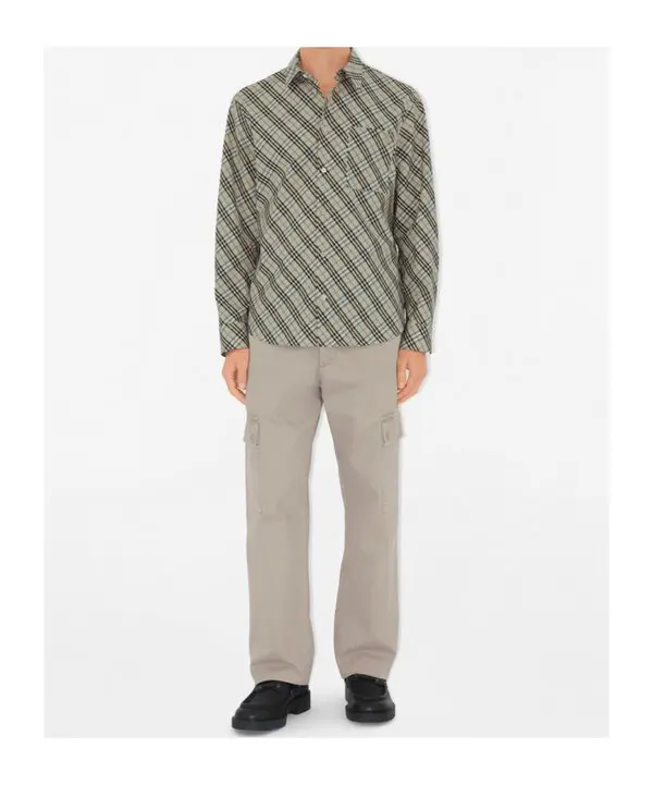Burberry Long Sleeved Check Detailed Shirt