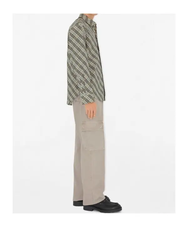 Burberry Long Sleeved Check Detailed Shirt