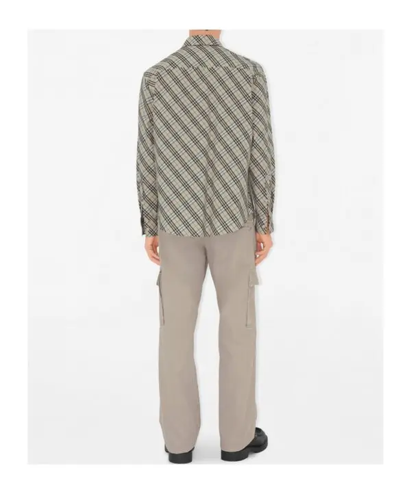 Burberry Long Sleeved Check Detailed Shirt