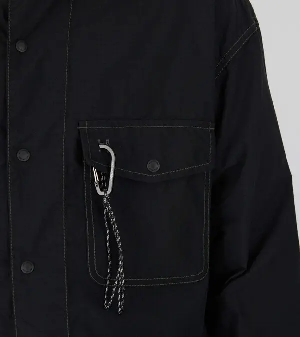 AND WANDER Cordura Cotton Ripped Shirt Jacket - Black
