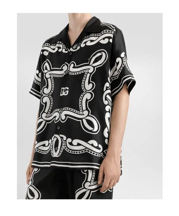 Dolce & Gabbana Dolce Gabbana Bandanna Printed Short-sleeved Shirt