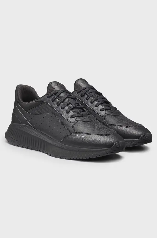 Hugo Boss Boss Monogram Jacquard Sneakers - Black