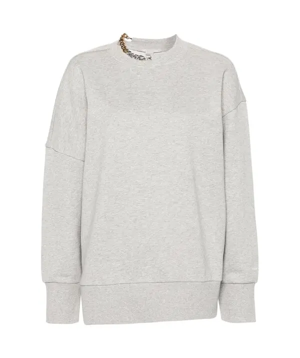 Stella McCartney Chain-detail Mélange Sweatshirt - White