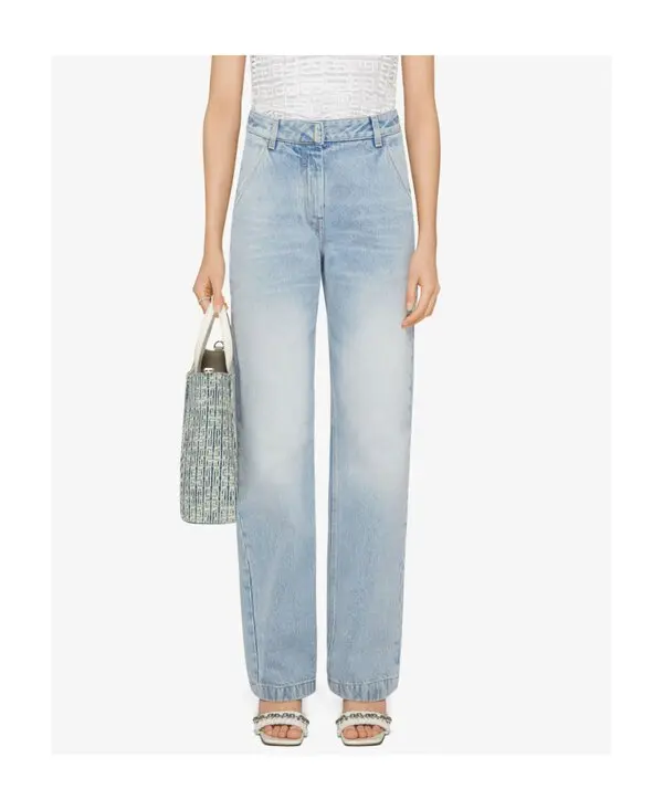 Givenchy Oversized Boyfriend Jeans In Light Wash Denim - Light Blue