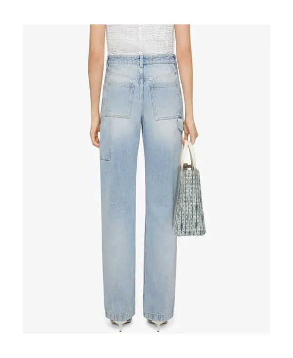 Givenchy Oversized Boyfriend Jeans In Light Wash Denim - Light Blue