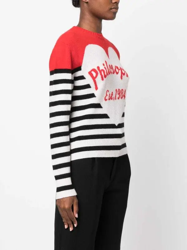 Philosophy Di Lorenzo Serafini Striped Crewneck Jumper