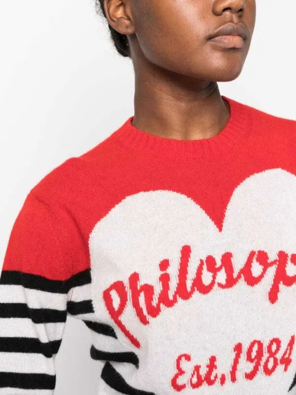 Philosophy Di Lorenzo Serafini Striped Crewneck Jumper