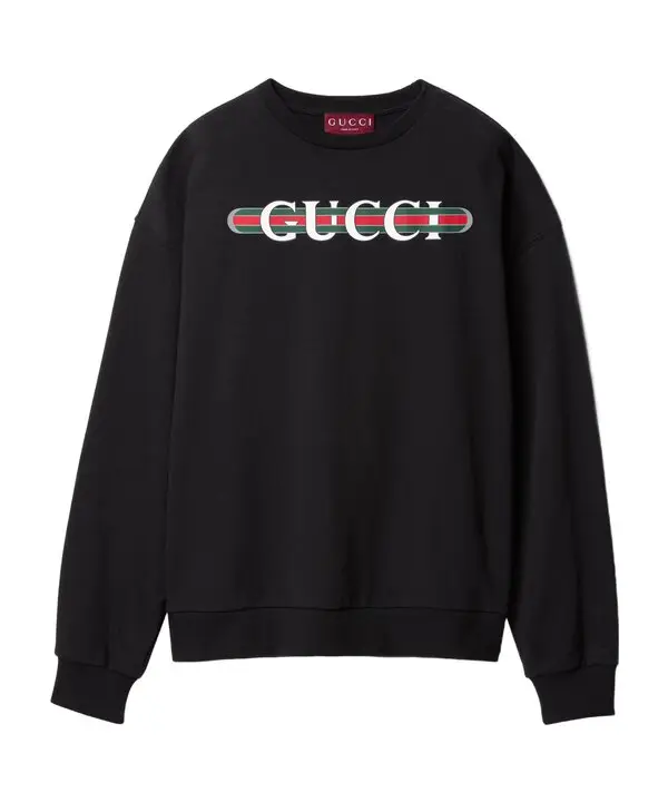 Gucci Logo Print Sweatshirt - Black