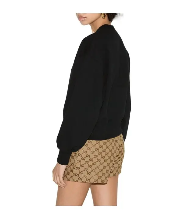 Gucci Logo Print Sweatshirt - Black