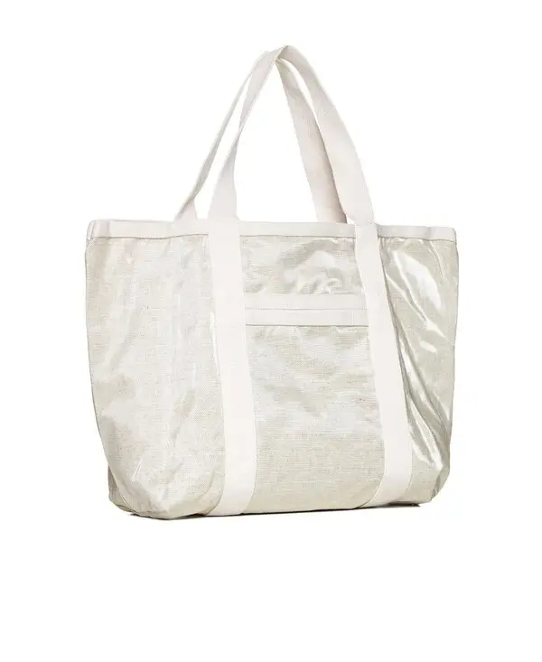 Isabel Marant Étoile Darwen Logo Detailed Tote Bag - White