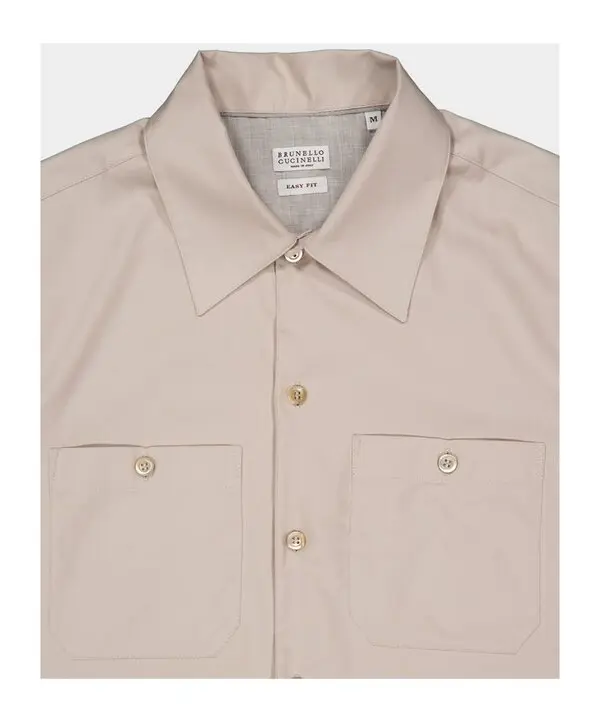 Brunello Cucinelli Collared Long-sleeve Shirt - Light Beige