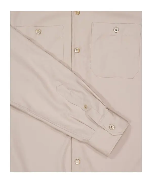 Brunello Cucinelli Collared Long-sleeve Shirt - Light Beige