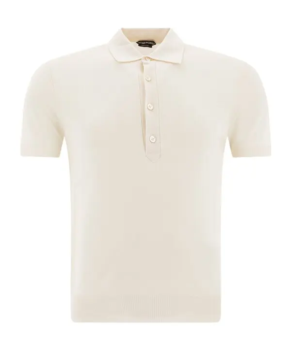 TOM FORD Short-sleeved Knitted Polo Shirt