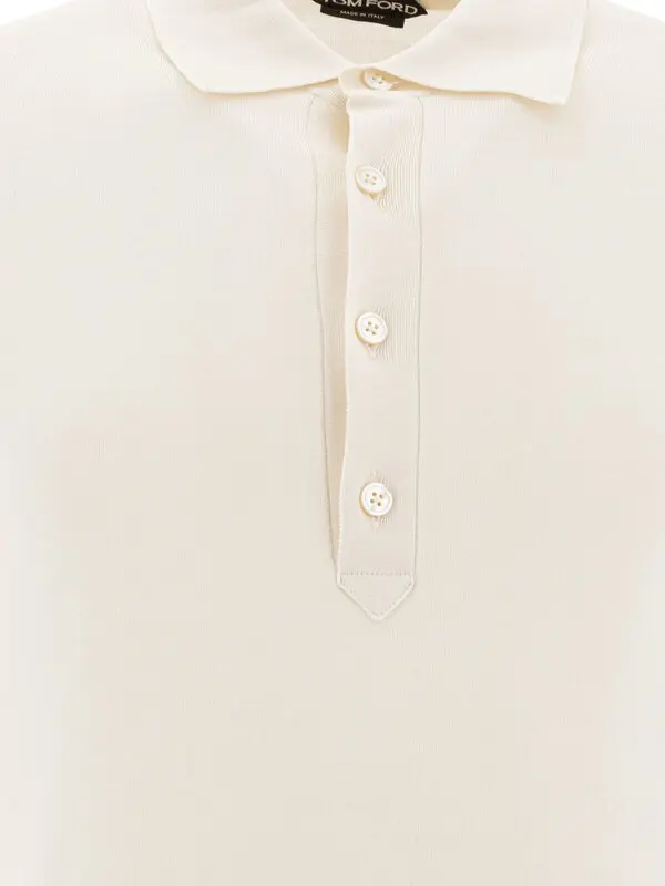 TOM FORD Short-sleeved Knitted Polo Shirt