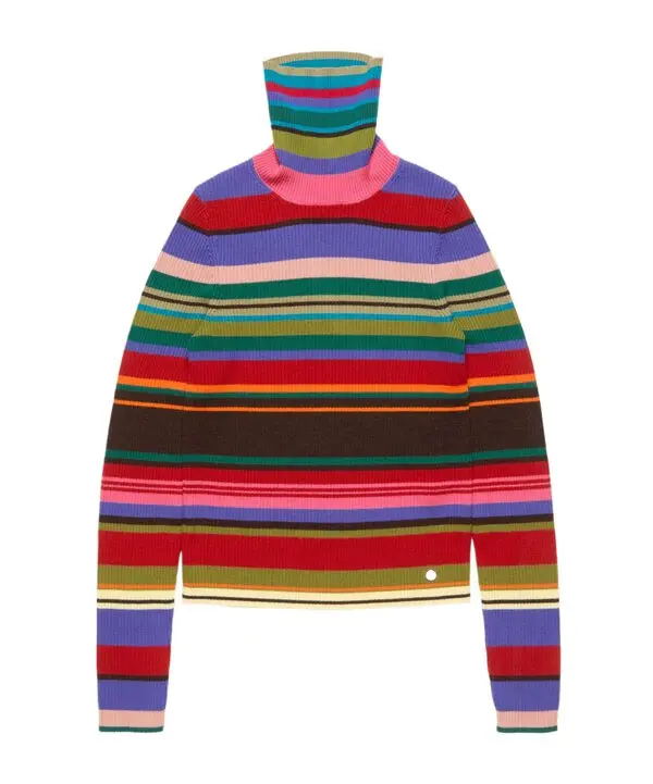 Acne Studios Striped Pattern Turtleneck Sweater - Multi-color