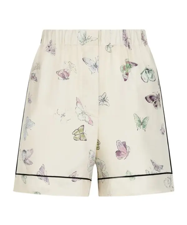 Dior Butterfly Print Pyjama Shorts - White