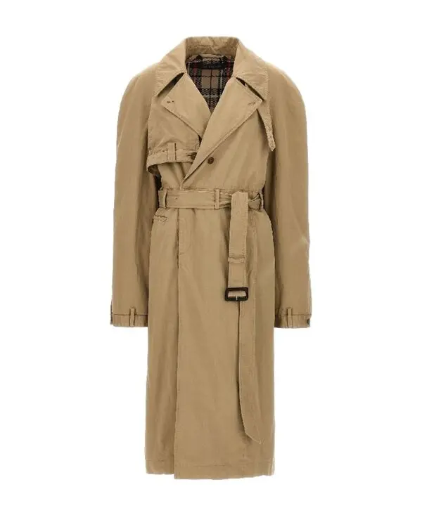 Balenciaga Belted Trench Coat - Brown