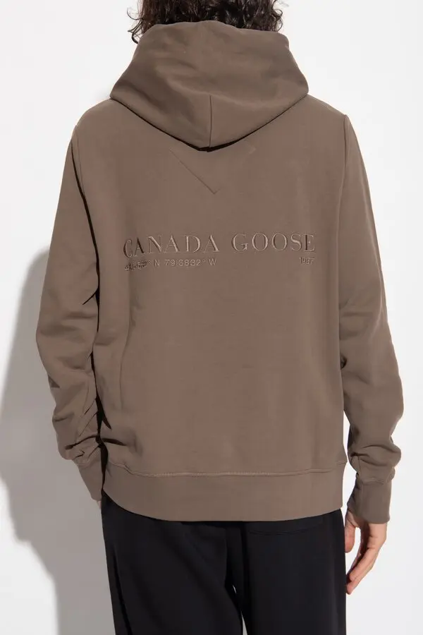 Canada Goose Embroidered Logo Cotton Hoodie