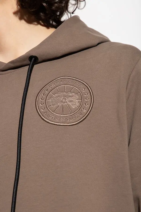 Canada Goose Embroidered Logo Cotton Hoodie