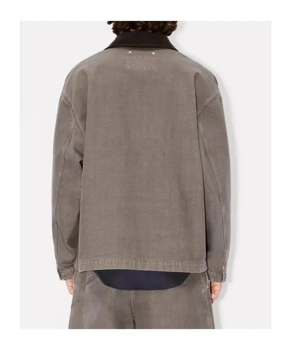 Kenzo Chainstitch' Workwear Jacket In Washed Cotton