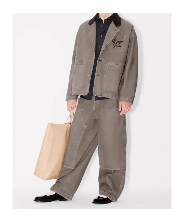 Kenzo Chainstitch' Workwear Jacket In Washed Cotton