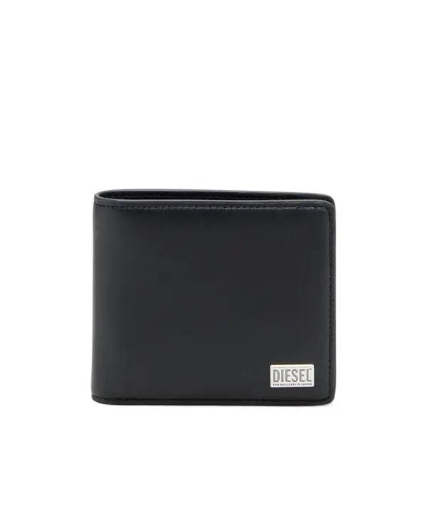 DIESEL® Logo Palque Bi-fold Wallet - Black