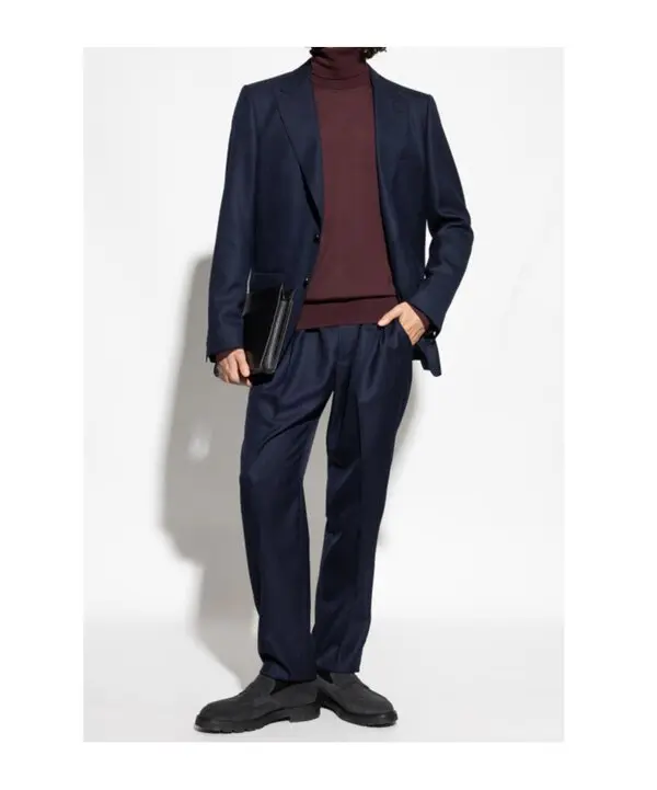 Dolce & Gabbana Two-button Wool Blazer - Navy Blue