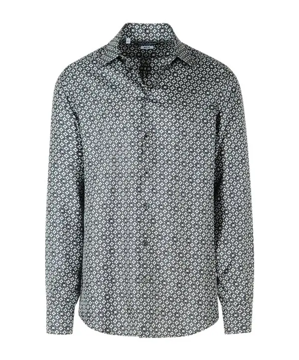 Dolce & Gabbana Dolce Gabbana Patterned Curved Hem Shirt