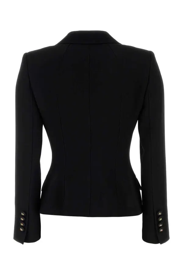 Dolce & Gabbana Double-breasted Blazer With Notched Lapel - Black