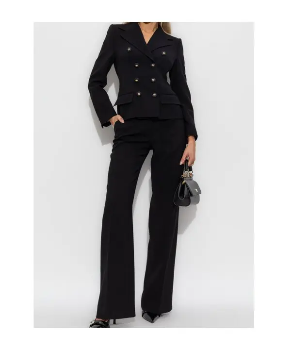 Dolce & Gabbana Double-breasted Blazer With Notched Lapel - Black