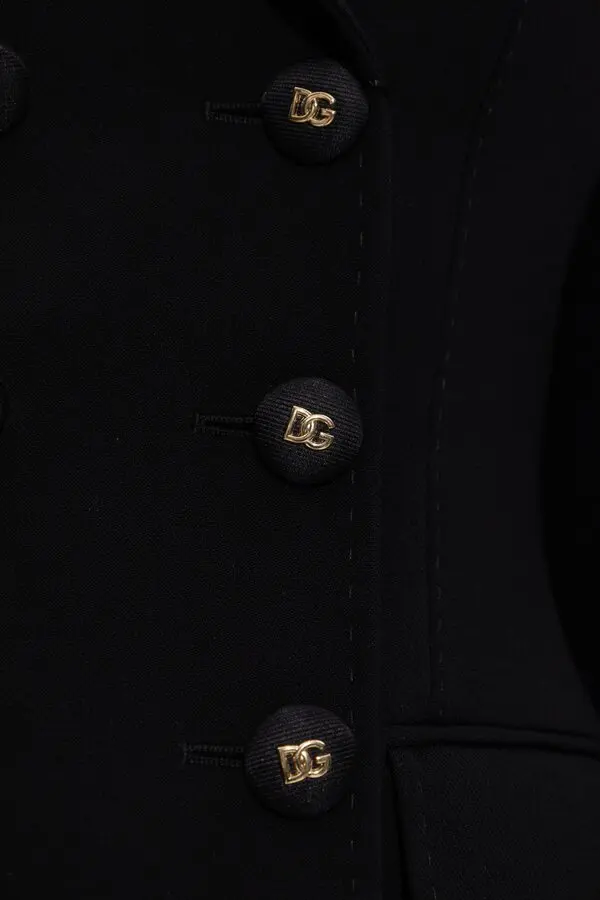 Dolce & Gabbana Double-breasted Blazer With Notched Lapel - Black
