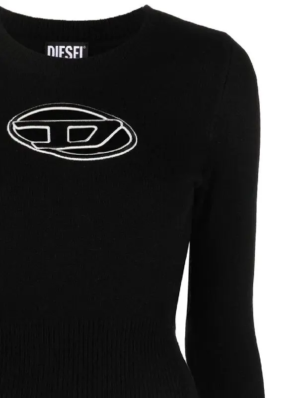 DIESEL® Embroidered Logo Crew Neck Jumper